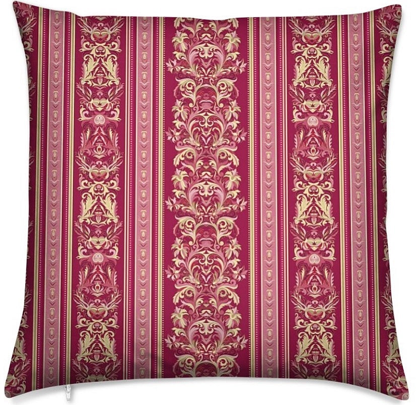 Tissu ameublement mètre motif rayés Empire Baroque Renaissance rideau ...