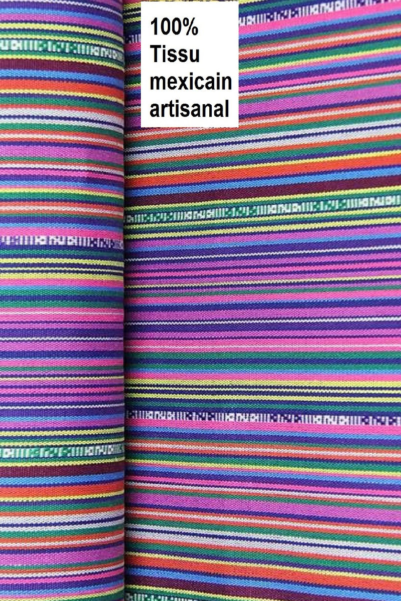 Stoff-kollektion Mexico Tissu en Coton à Rayures mexicaines au mètre r ...