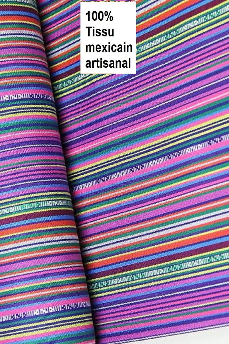 Stoff-kollektion Mexico Tissu en Coton à Rayures mexicaines au mètre r ...
