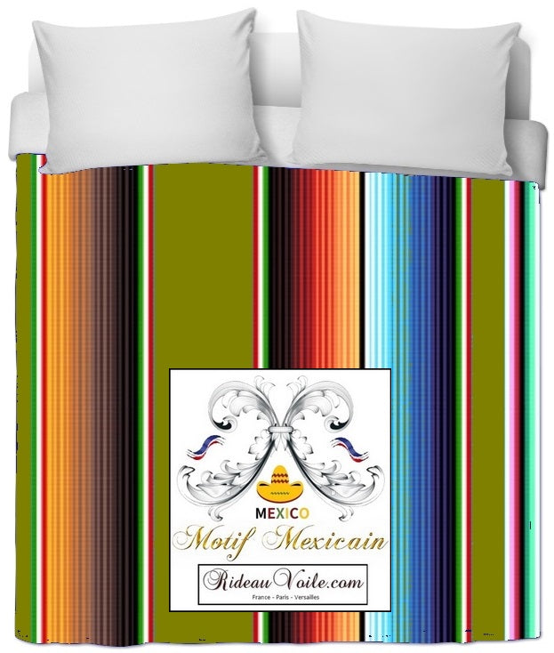 Tissu motif mexicain ameublement tapisserie mexicaine Mexican Fabric m ...