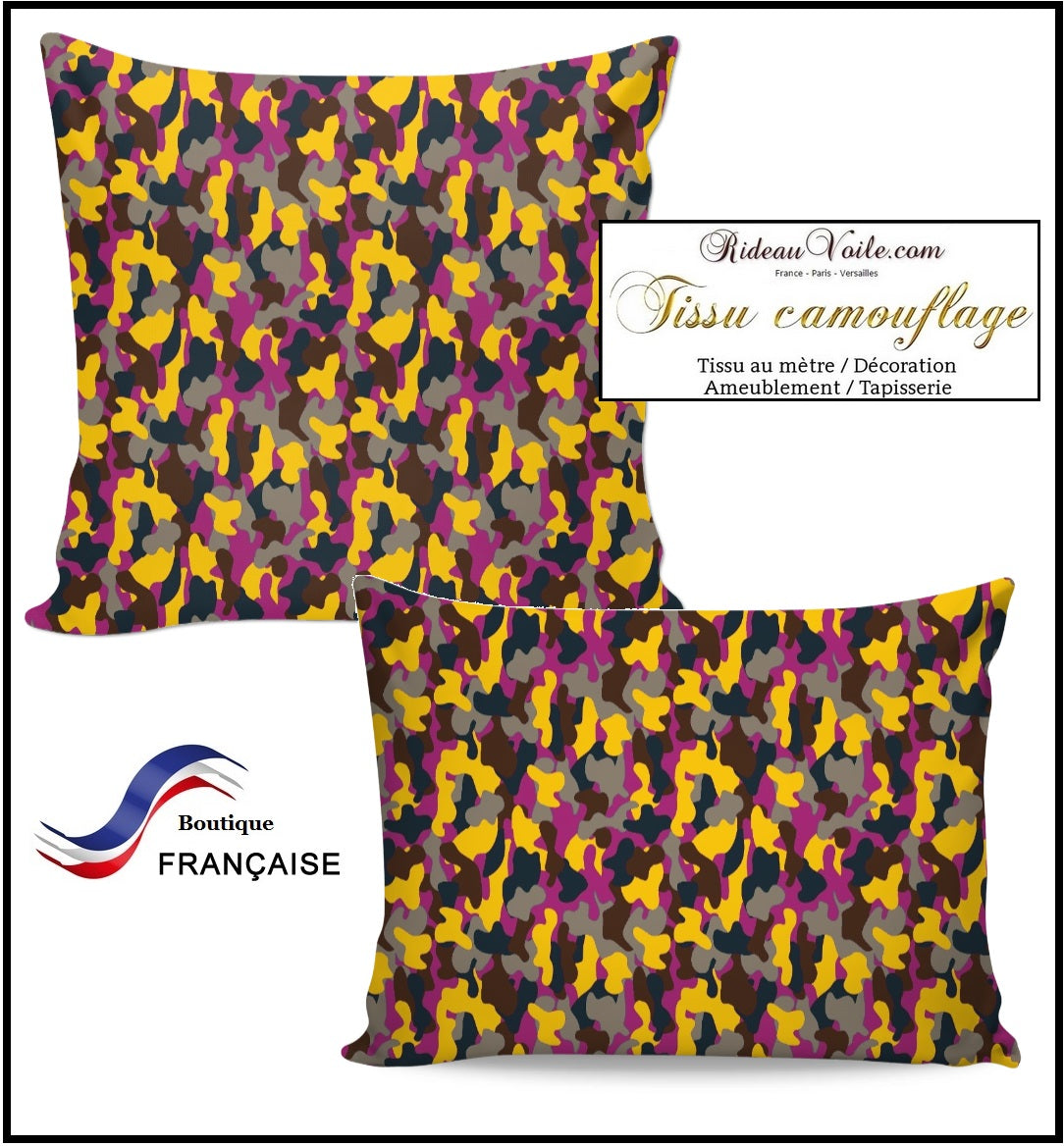 Tendance Armée tissu MILITAIRE au mètre motif camouflage housse de cou ...
